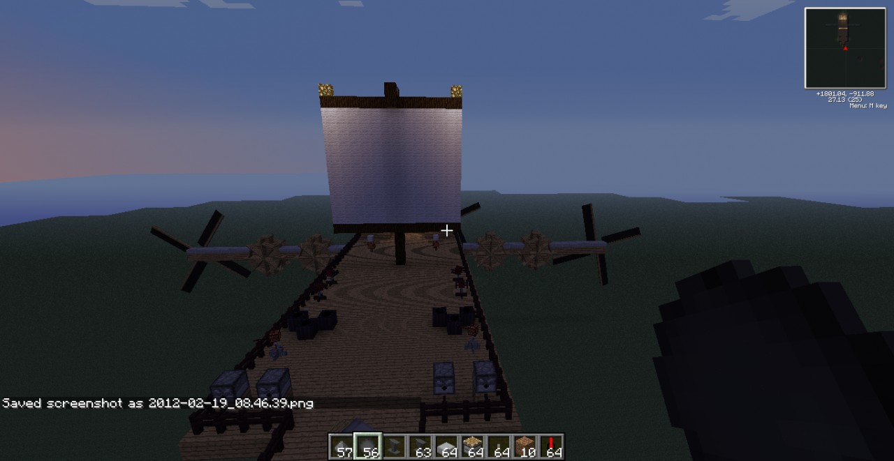 Flying airship Minecraft Map