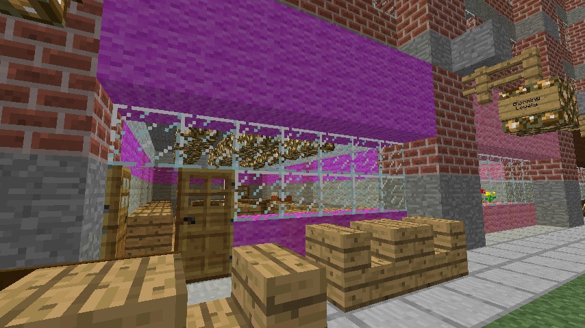 Row of 11 shops and flats Minecraft Map