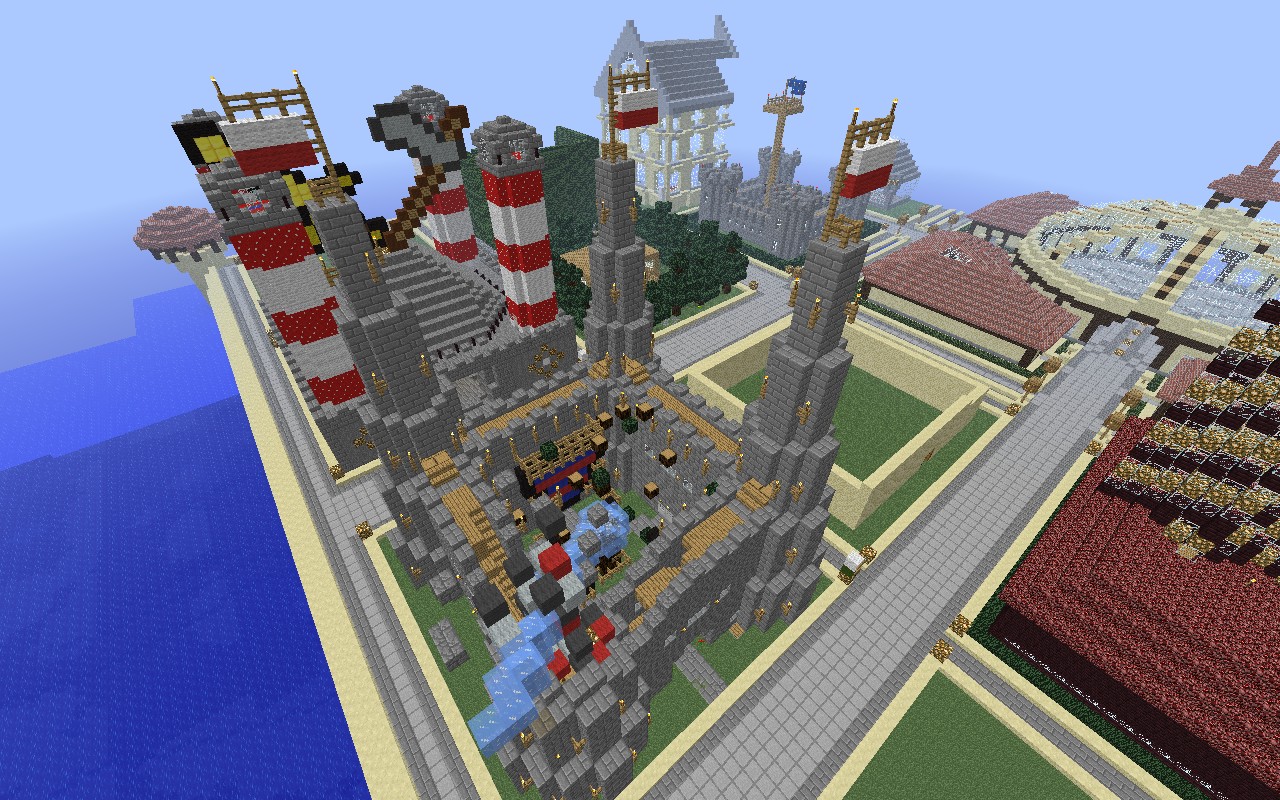 Comet hits the castle of Azaranja Minecraft Map