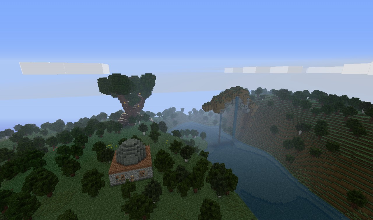 Gonolag State: Spawn House & Giant Trees Minecraft Map