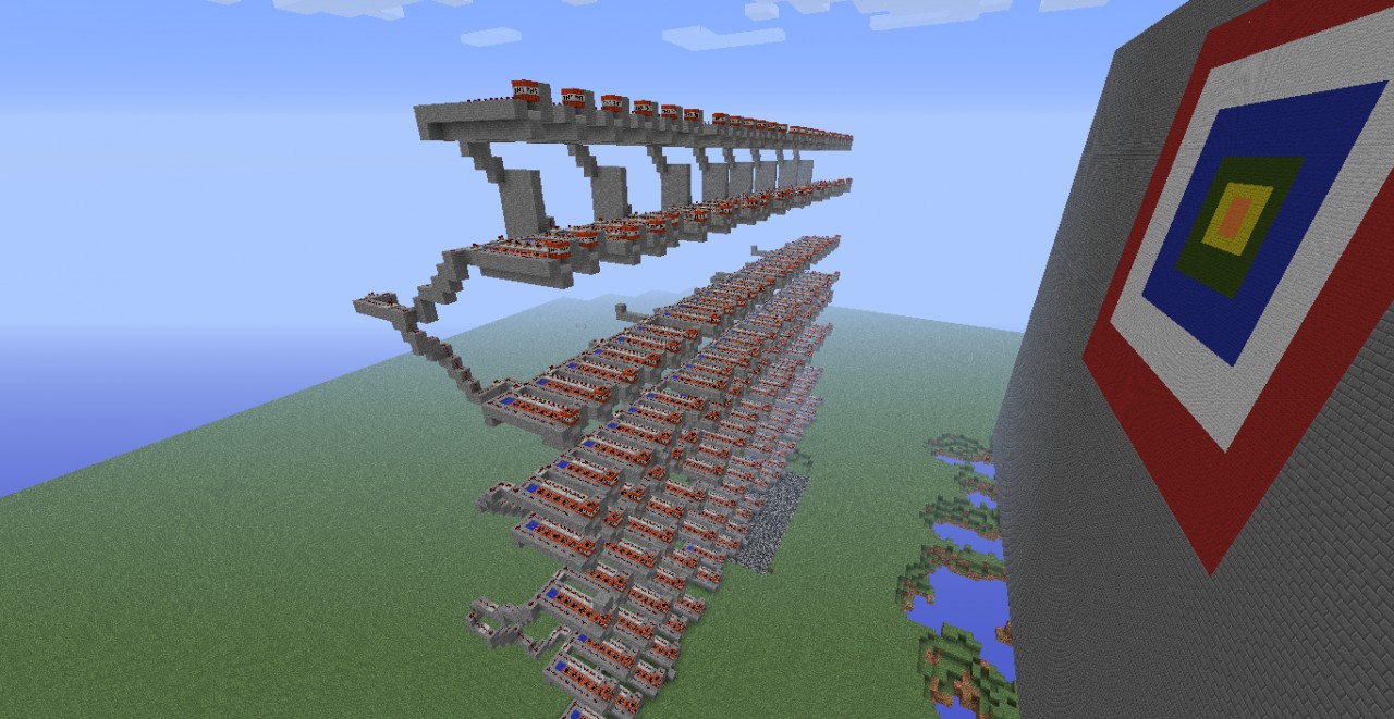2000+ Tnt Cannon. One Button/ Target! Minecraft Map