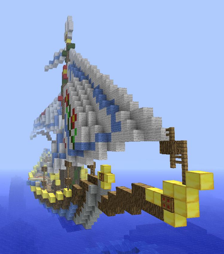 Elven ship from a red rose Minecraft Map