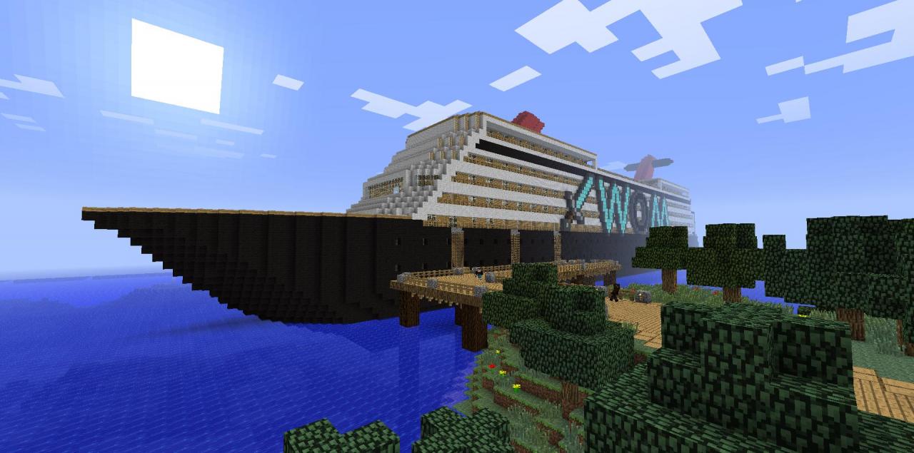 Large scale cruse ship (perfect for server spawns) Minecraft Map