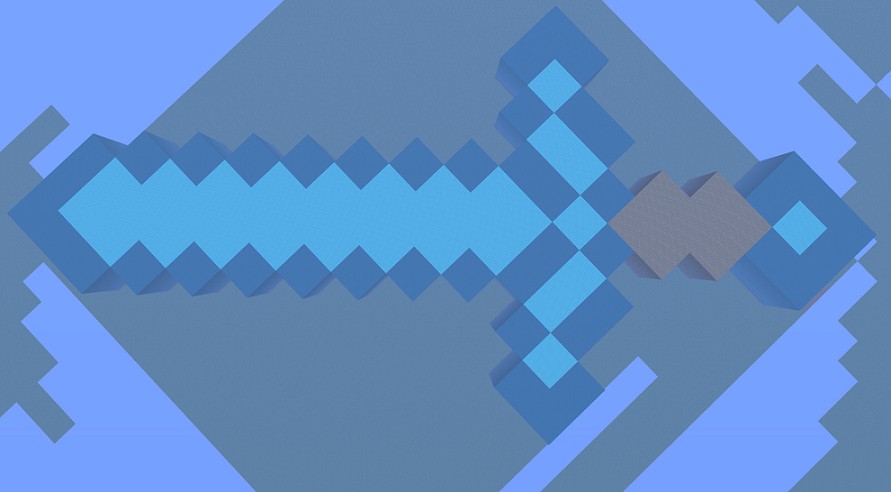 Giant Diamond Sword [320x340. 50K Blocks] Minecraft Map