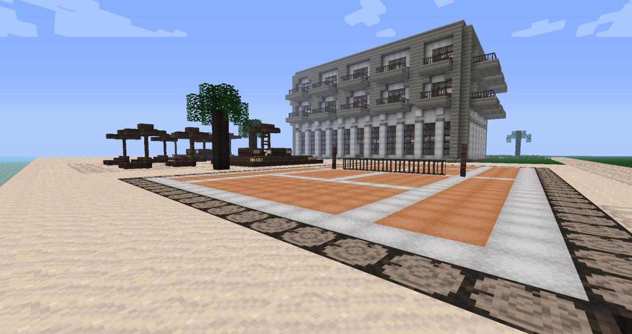 Modern Hotel on beach Minecraft Map