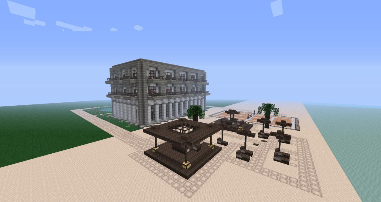 Modern Hotel on beach Minecraft Map