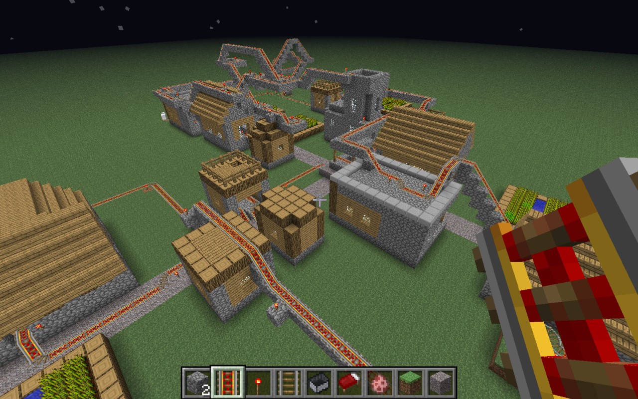NPC Village Rollercoaster UPDATED! Minecraft Map