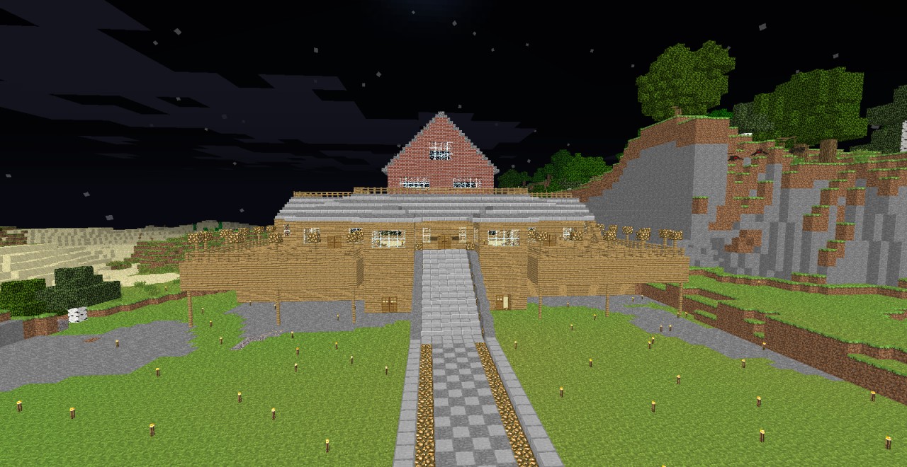 Massive Cliffside Home Minecraft Map