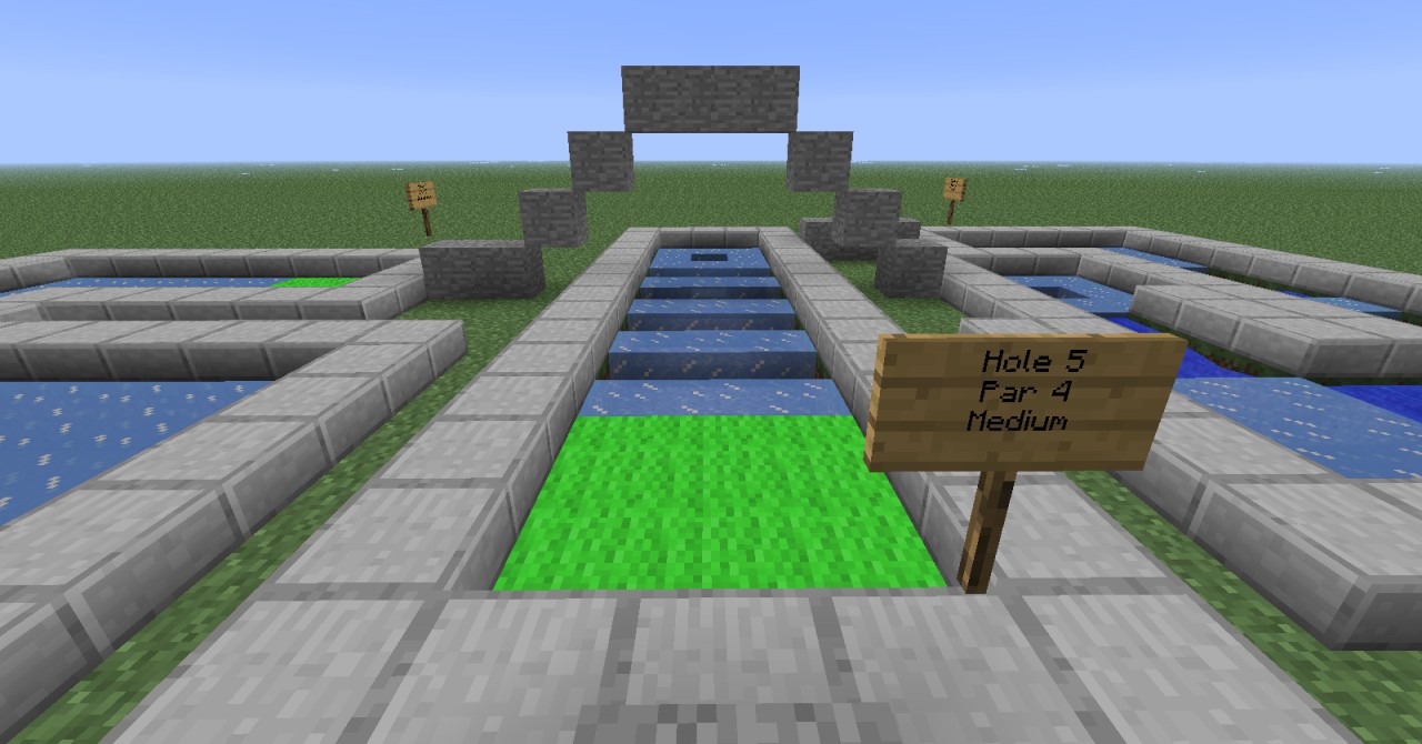 9 hole Mini Golf Minecraft Map