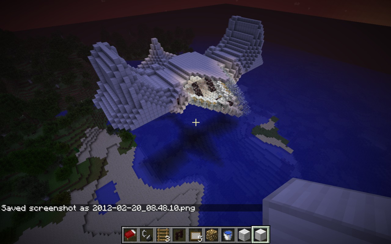 Airplane with 2 self reloading TNT cannons Minecraft Map