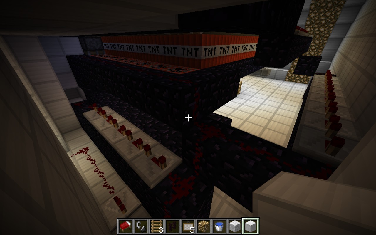 Airplane with 2 self reloading TNT cannons Minecraft Map