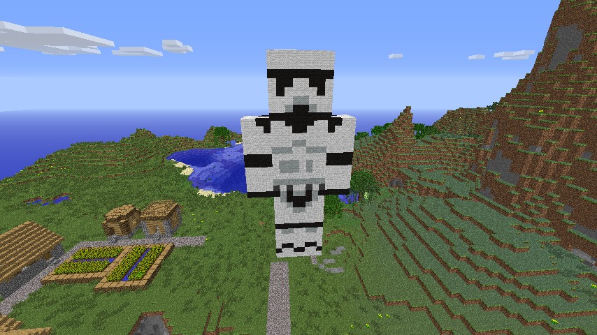 my world /skin statues and awsome seed Minecraft Map