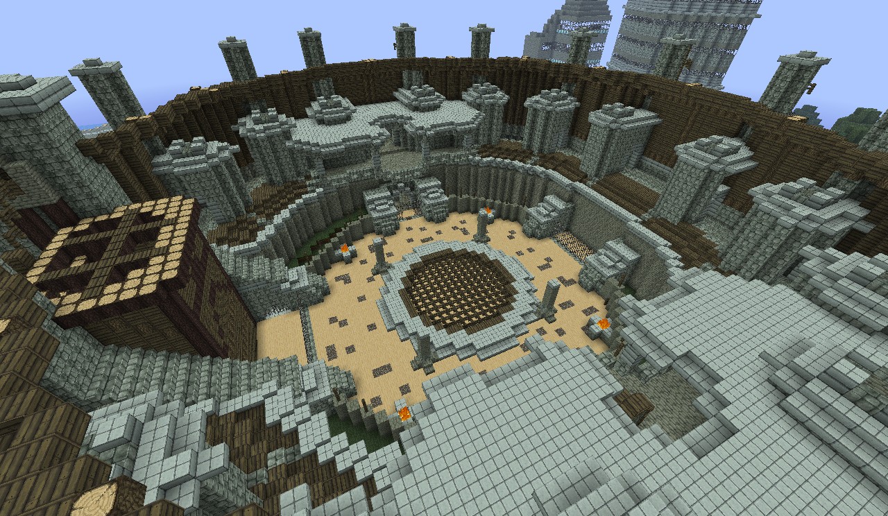 Oblivion Imperial City Arena Recreation! - TheNerdHerd ( With Timelapse ) Minecraft Map