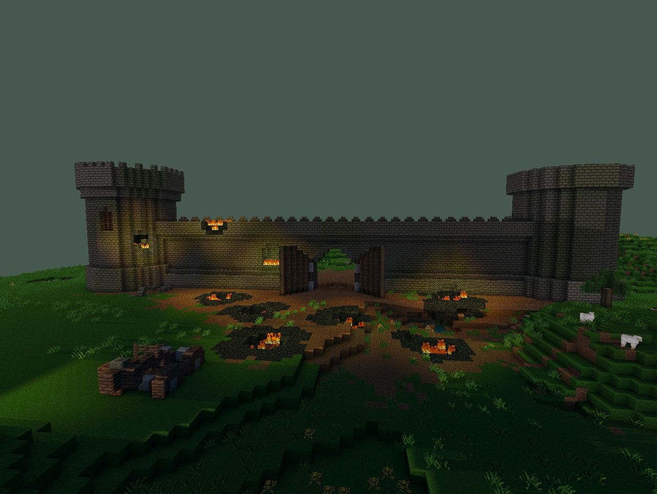 Battle field with castle! Minecraft Map