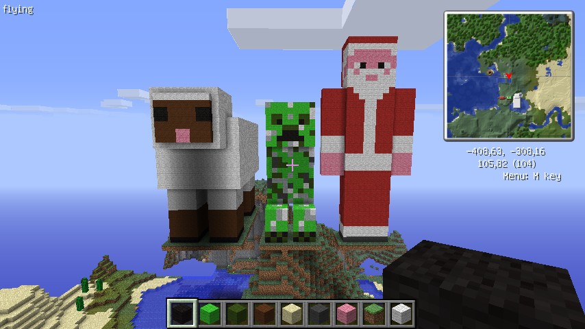 3D Wool Figures !!!Creeper Finished!!! Minecraft Map