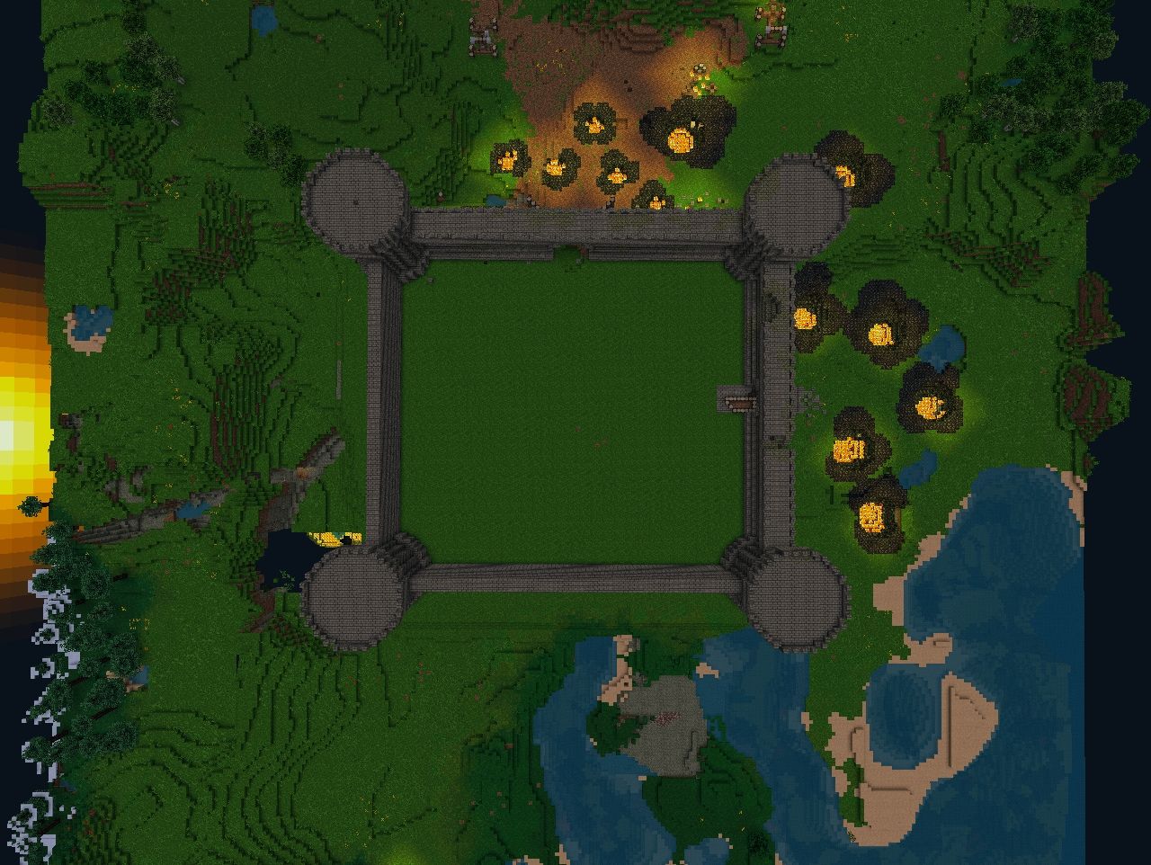 Battle field with castle! Minecraft Map