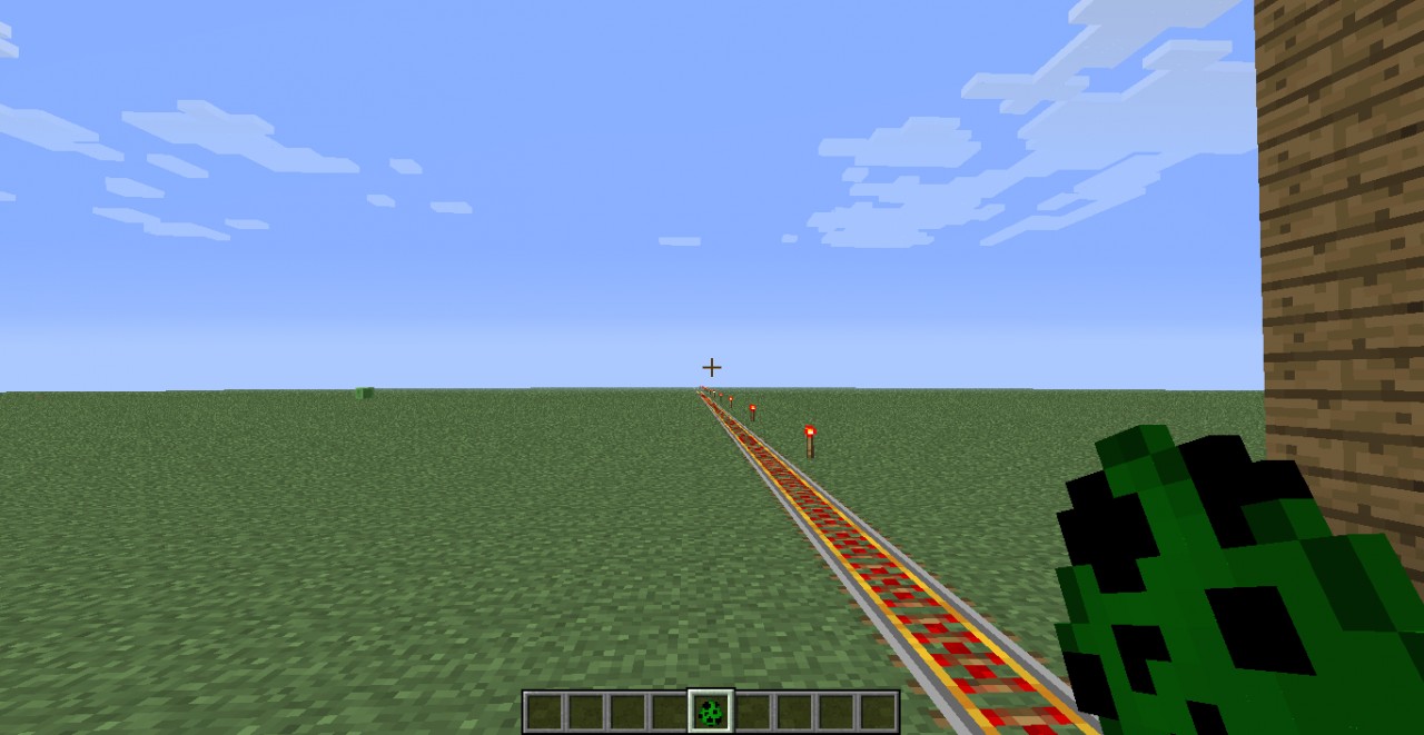 Long long minecart track with train station:) Minecraft Project