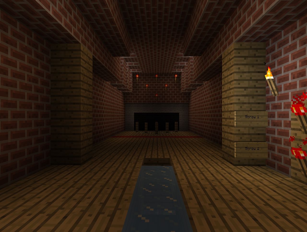 Bowling lane - played by Deadworkersparty Minecraft Map