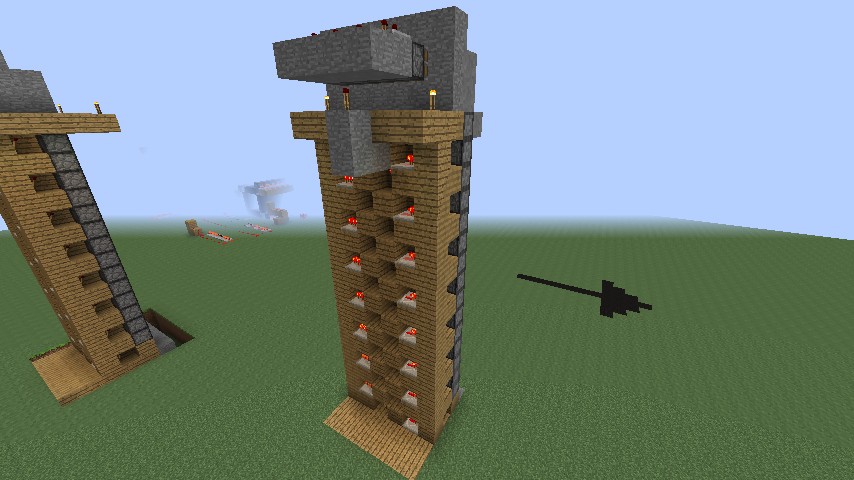 Zipper Lift With Auto Pusher & Platform Minecraft Map