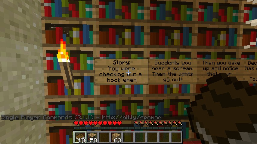 Escape the haunted library Minecraft Map
