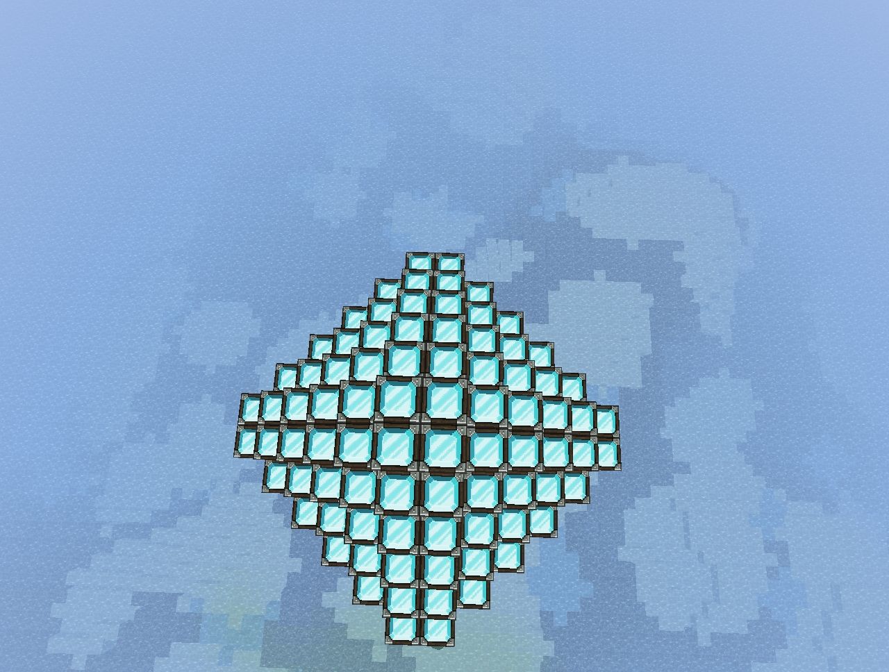 3D Diamond Minecraft Map