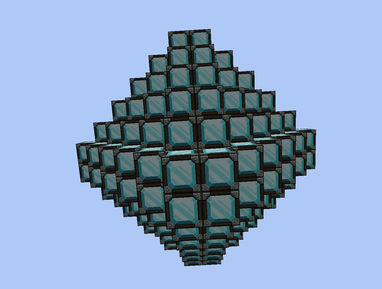 3D Diamond Minecraft Map