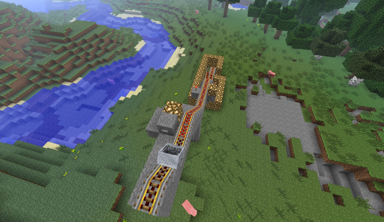 Simple rollercoaster Minecraft Map