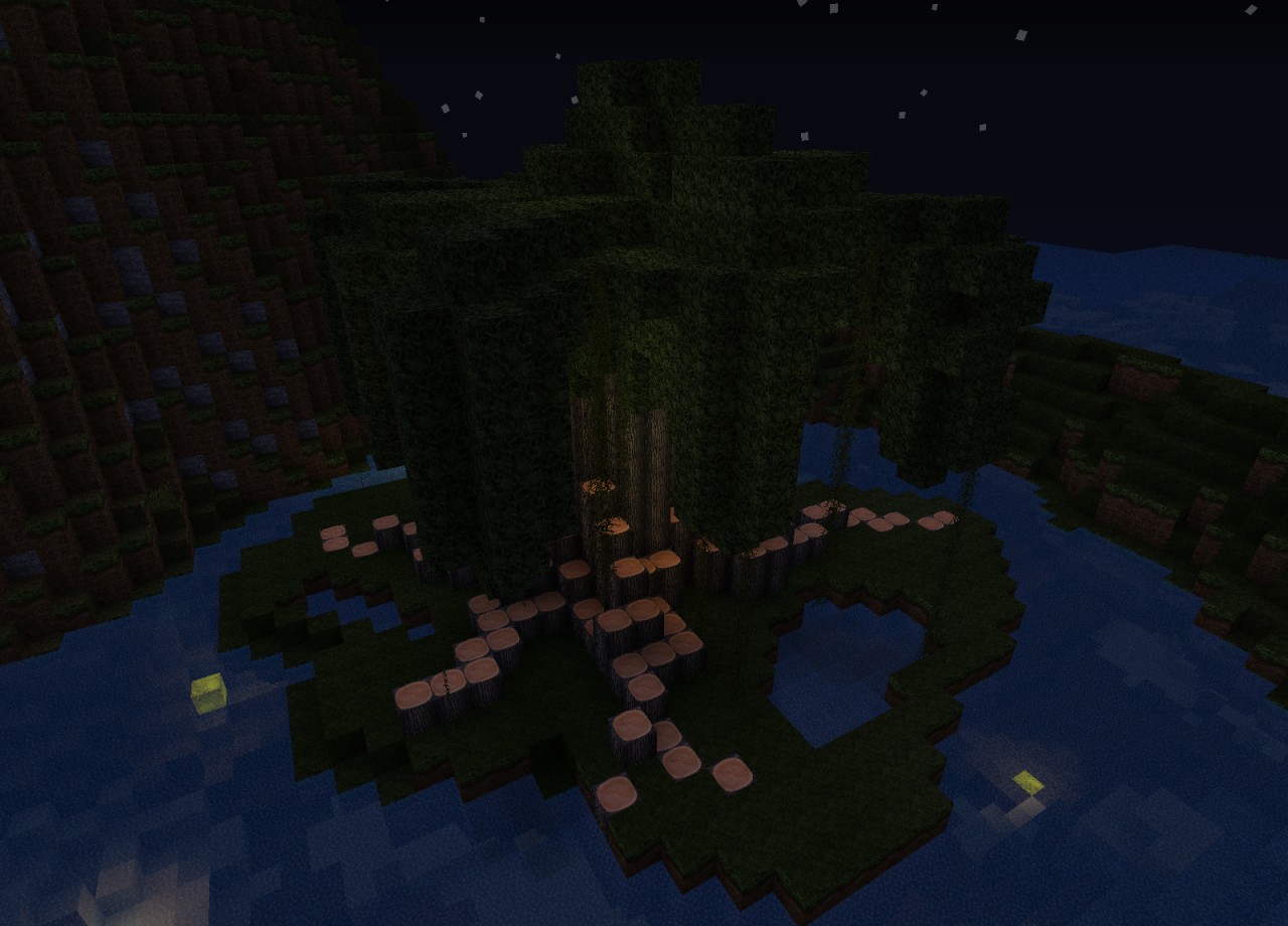 100% Hand-made Hanging Tree + Mansion Villa! Minecraft Map