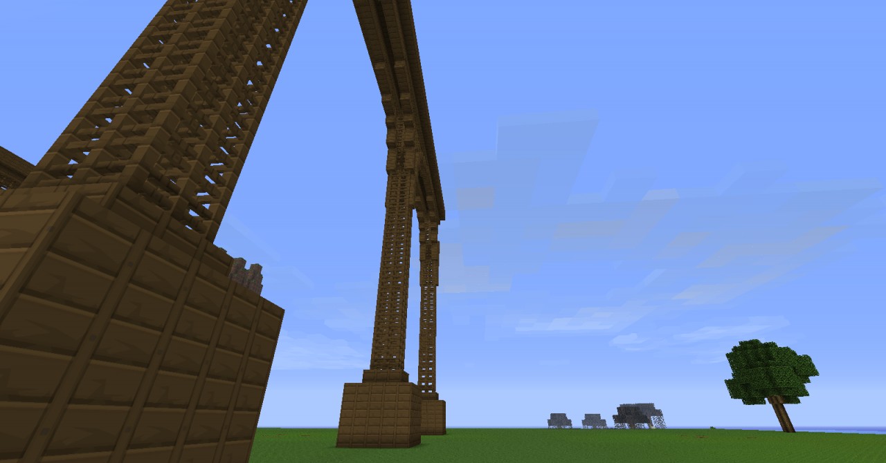 Wooden Train Bridge Minecraft Map