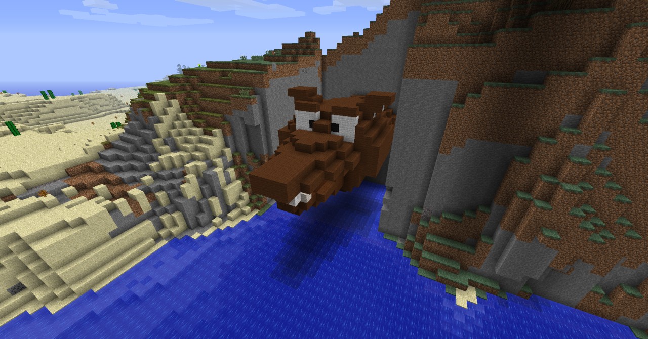 wolf in rock! Minecraft Map