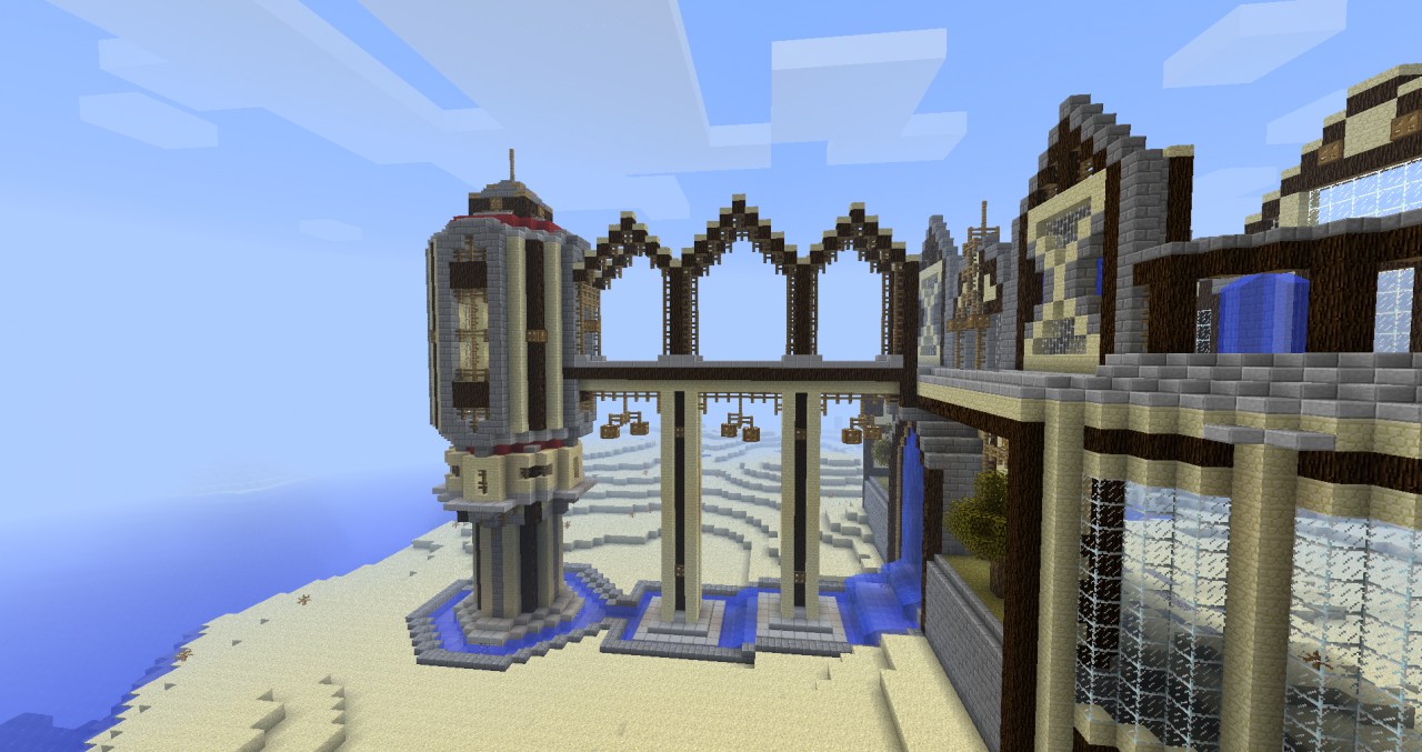 Desert Castle- Oasis. Minecraft Map