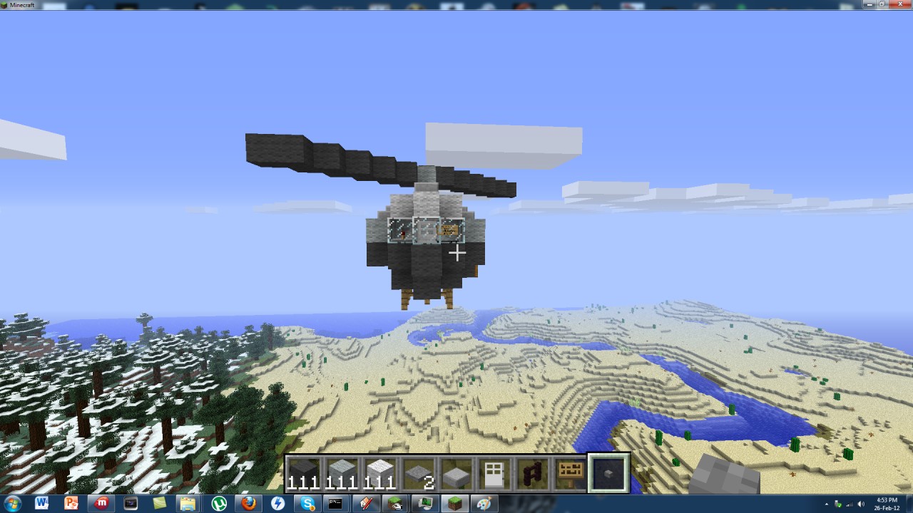 A Small Helicopter (with lots of details!) Minecraft Map