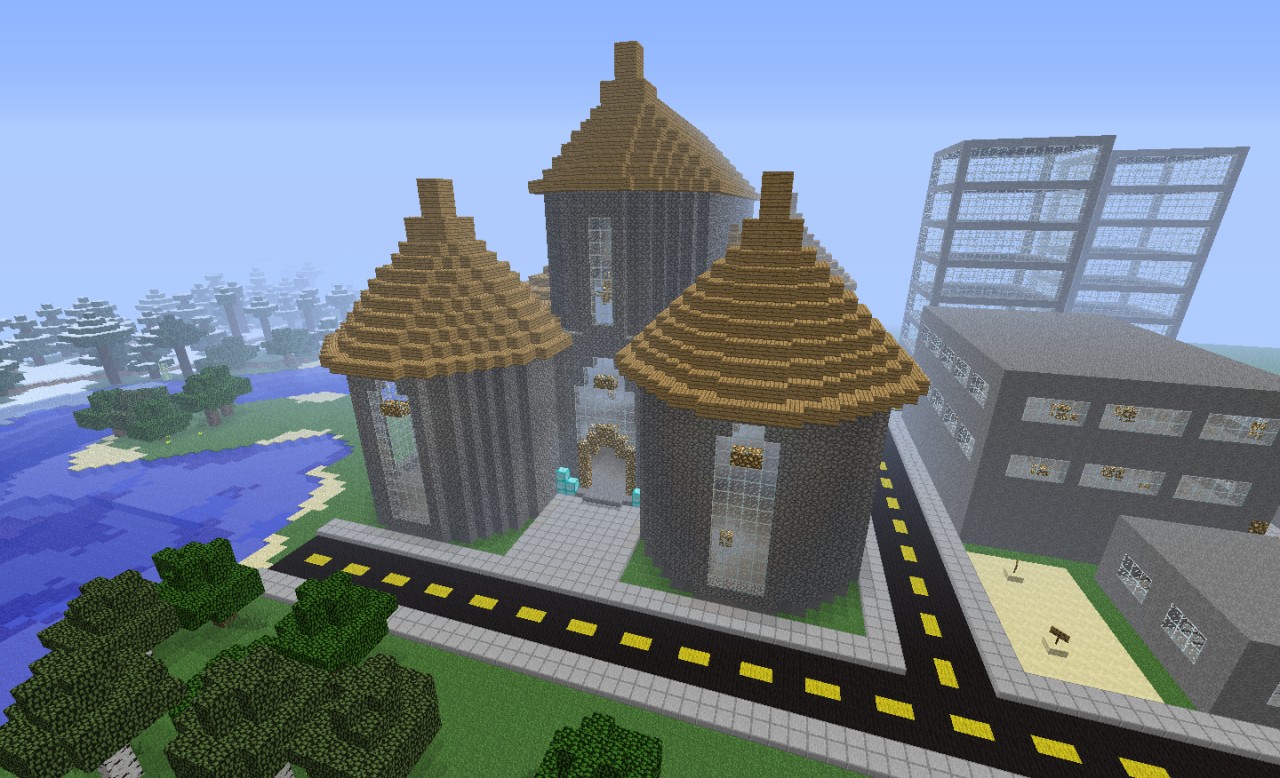 CityScape Server Build: Non-Member Area Minecraft Map