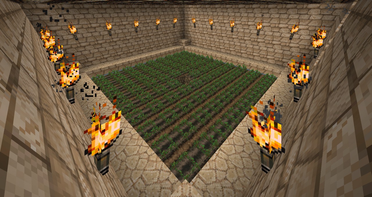 Sandstone Wheat Farm Minecraft Map