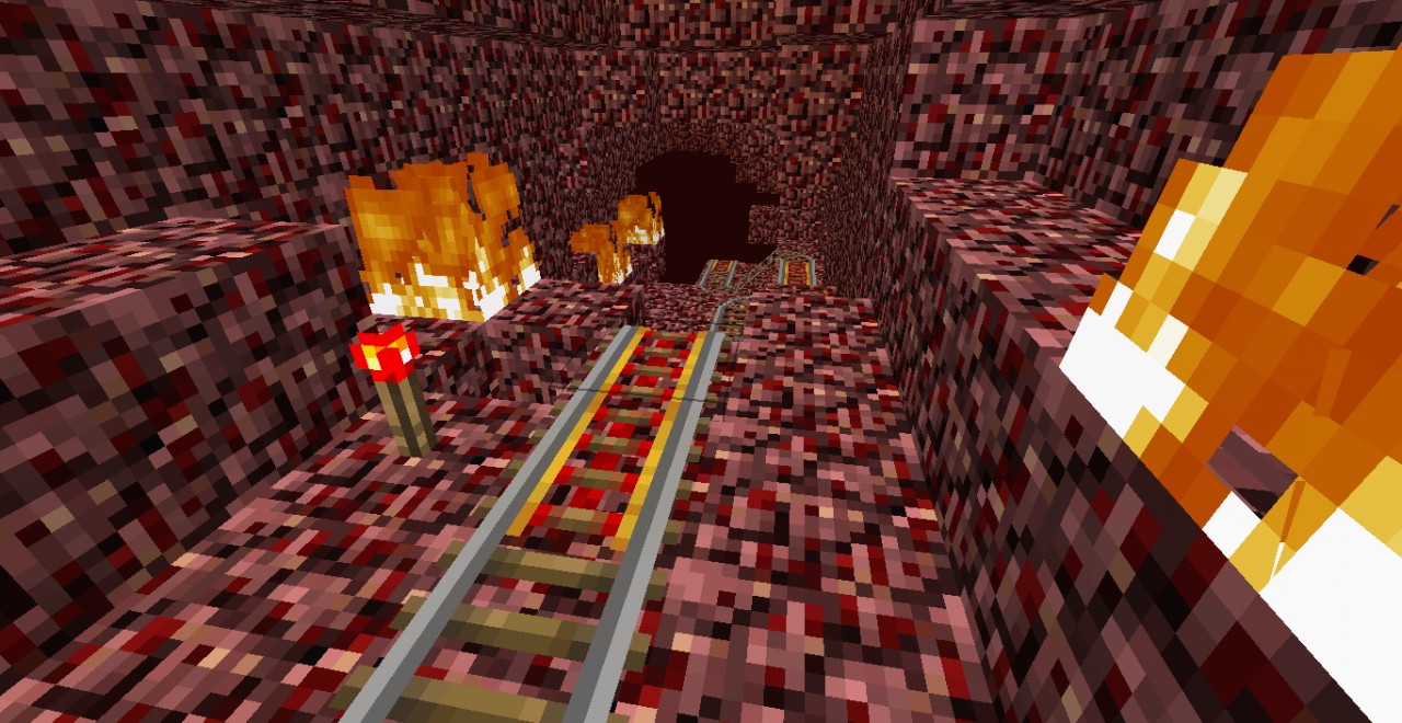 Roller Coaster In Hell !!!!! Minecraft Map