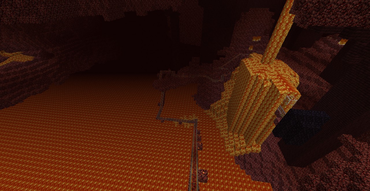 Roller Coaster In Hell !!!!! Minecraft Map