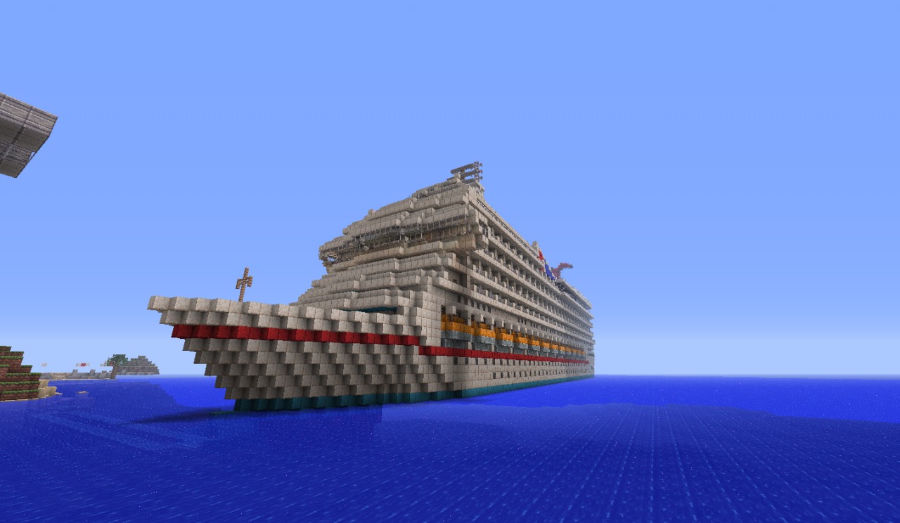 Carnival Valor [cruise ship] pulling in to party island! Minecraft Map