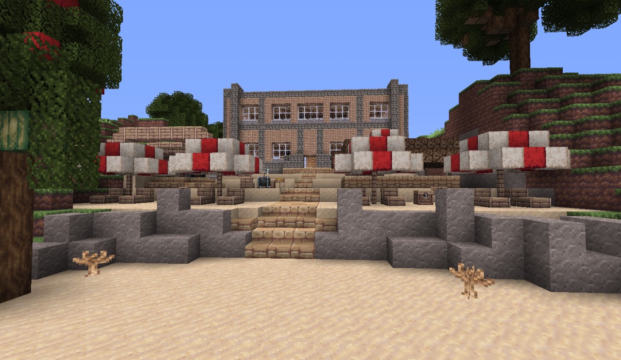 Carnival Valor [cruise ship] pulling in to party island! Minecraft Map