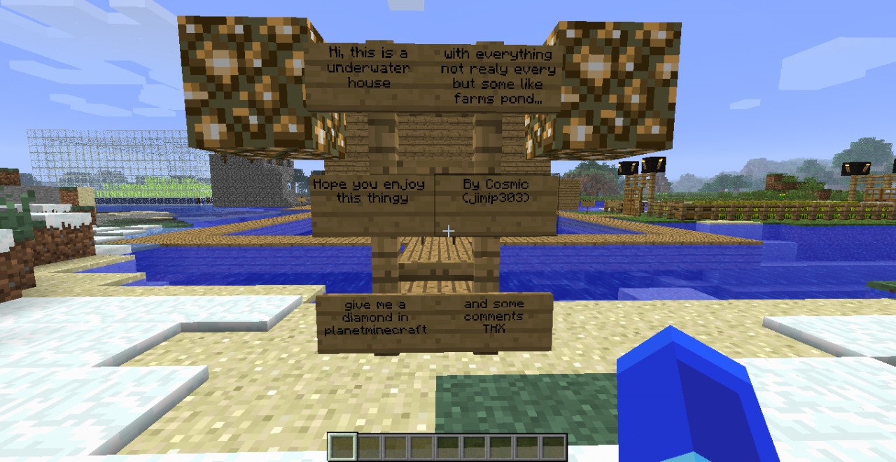 Underwater house(with farm, fishing pond, village and green house ...