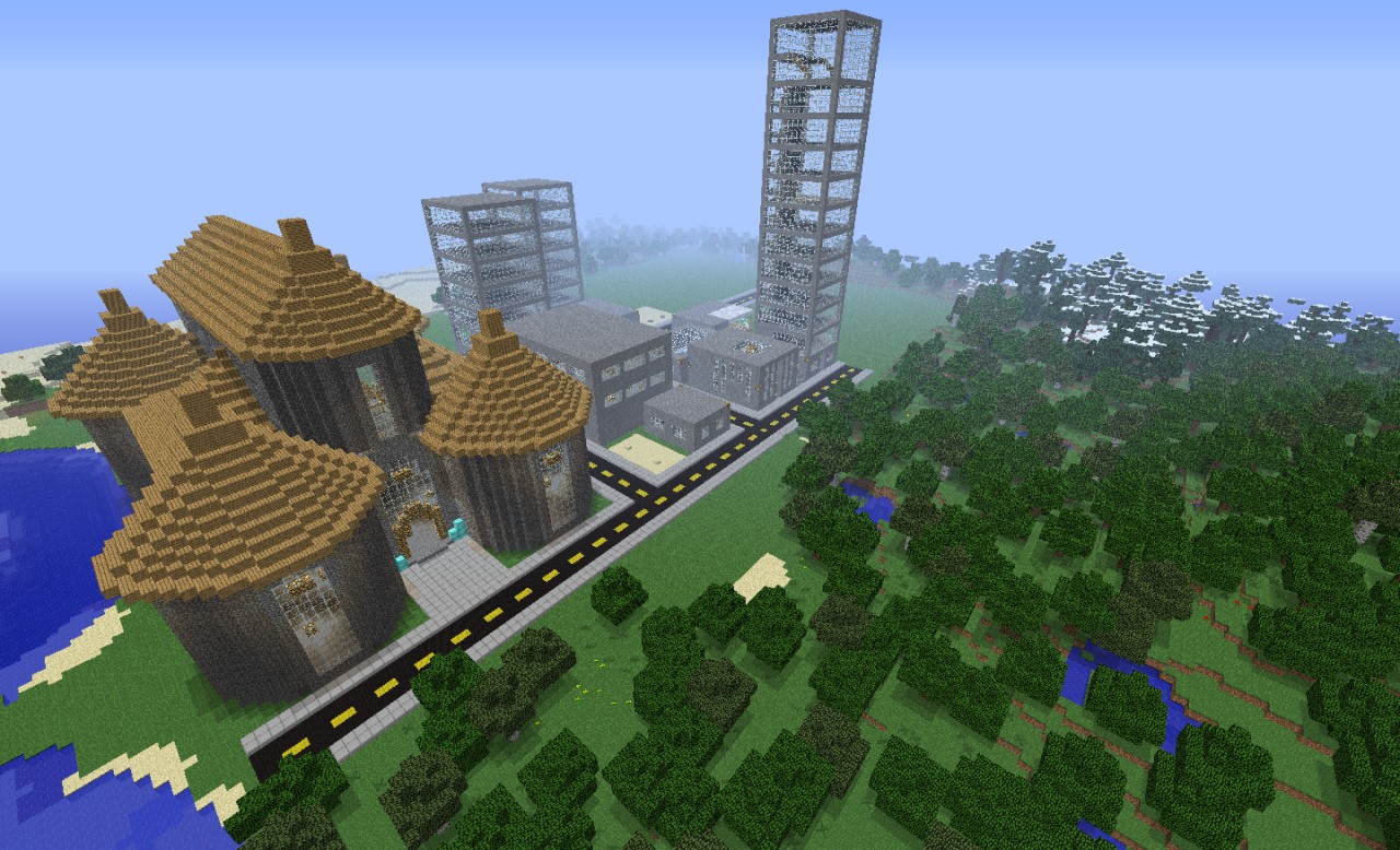 CityScape Server Build: Non-Member Area Minecraft Map