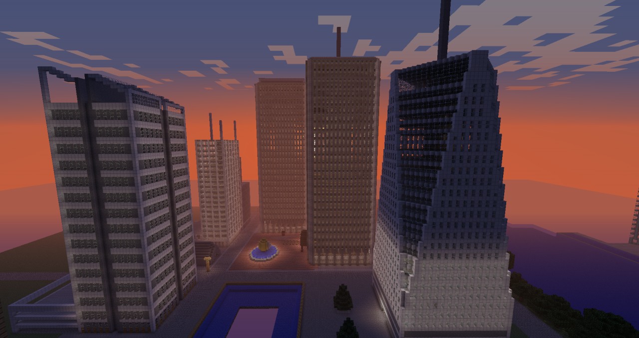 Skyscraper city 12% Complete Minecraft Map