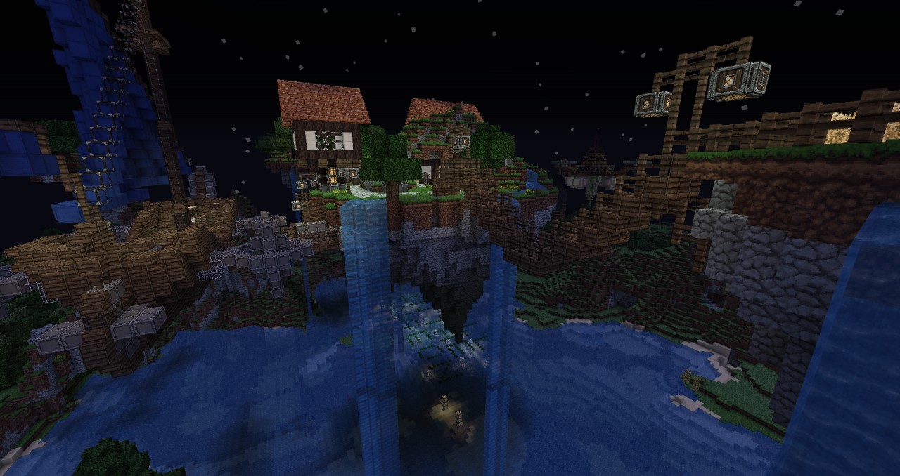 Floating Steampunk Islands Minecraft Map