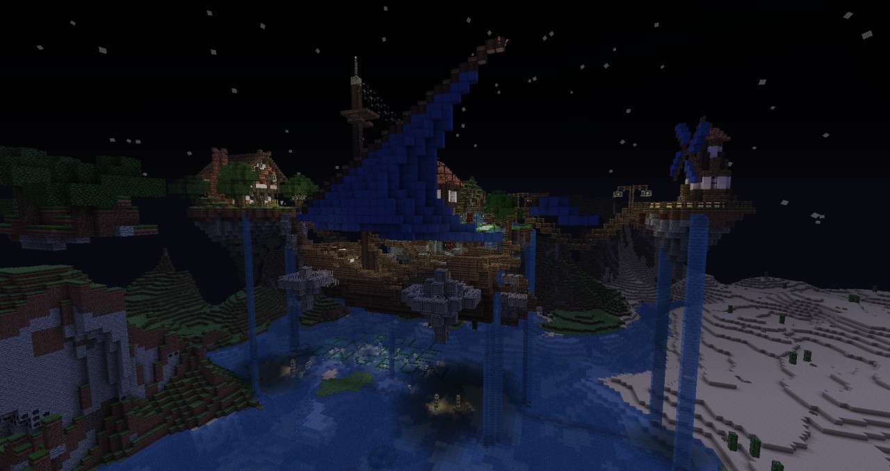 Floating Steampunk Islands Minecraft Map