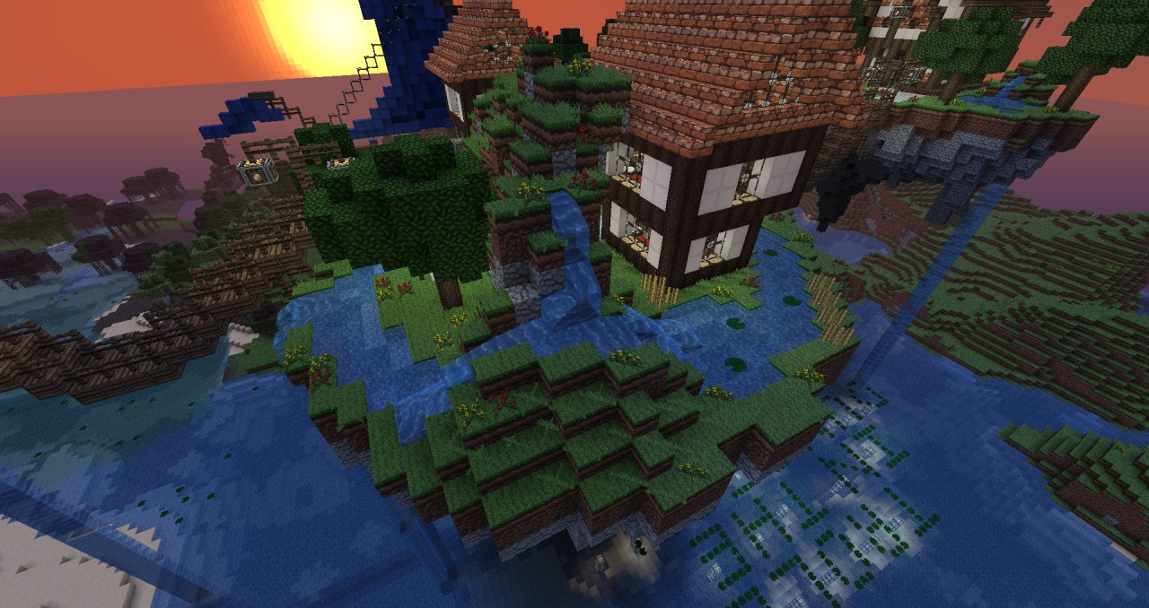 Floating Steampunk Islands Minecraft Map