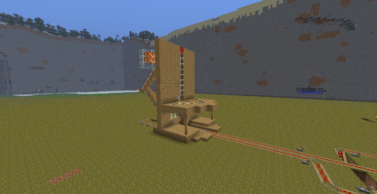Minecart dispenser and automatic station, just press the appropriate ...