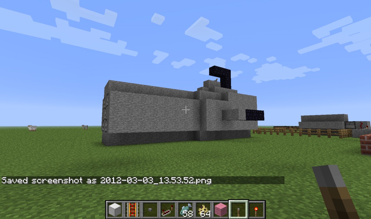 my machine gun in 1.2.3 Minecraft Map