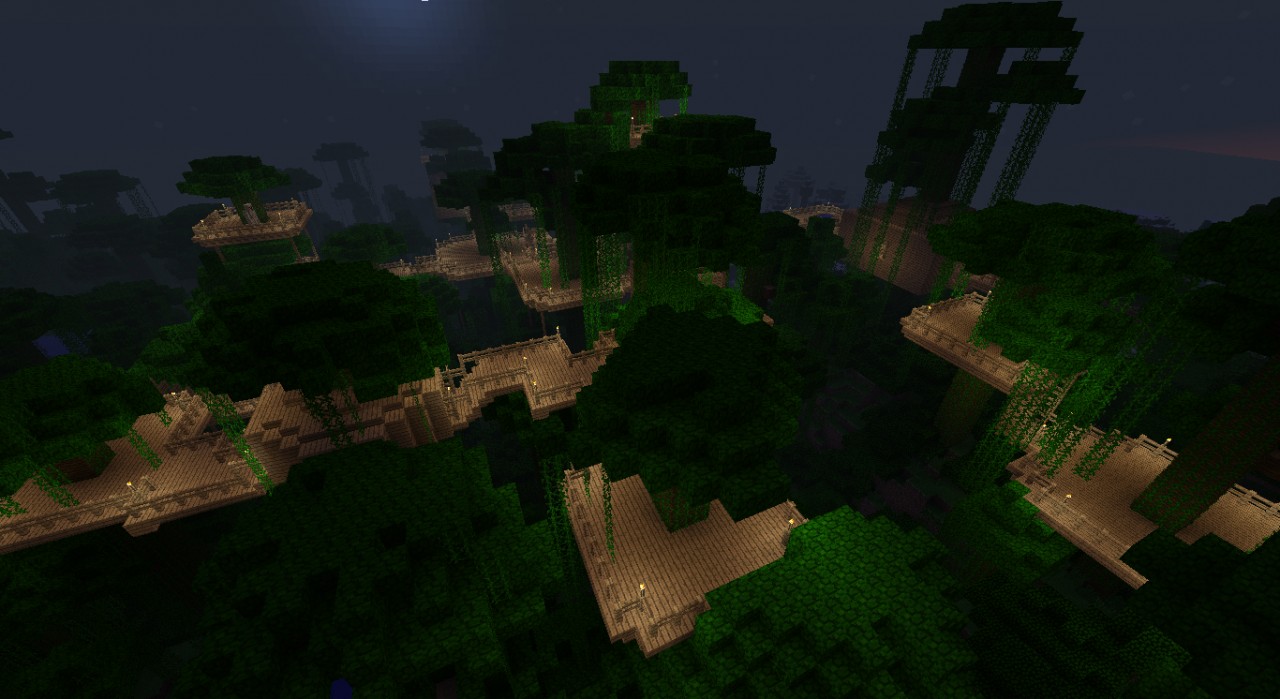 Jungle tree house civilization Minecraft Map
