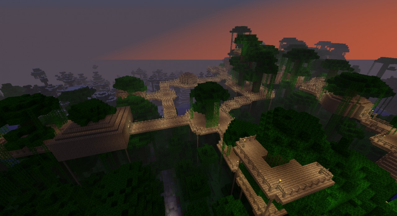 Jungle tree house civilization Minecraft Map