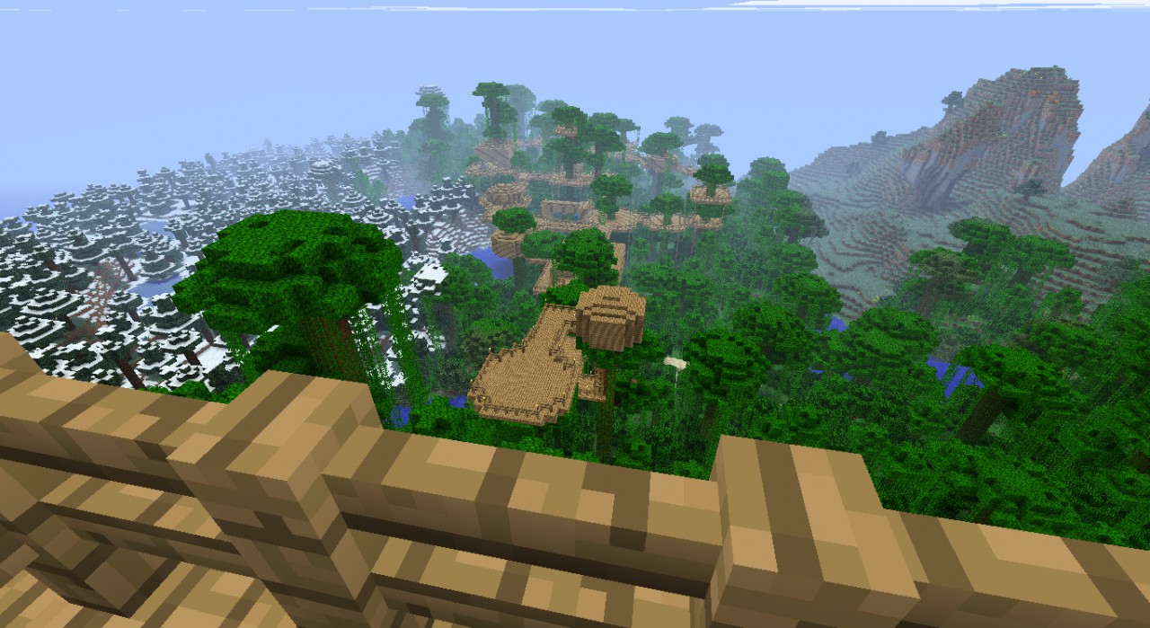 Jungle tree house civilization Minecraft Map