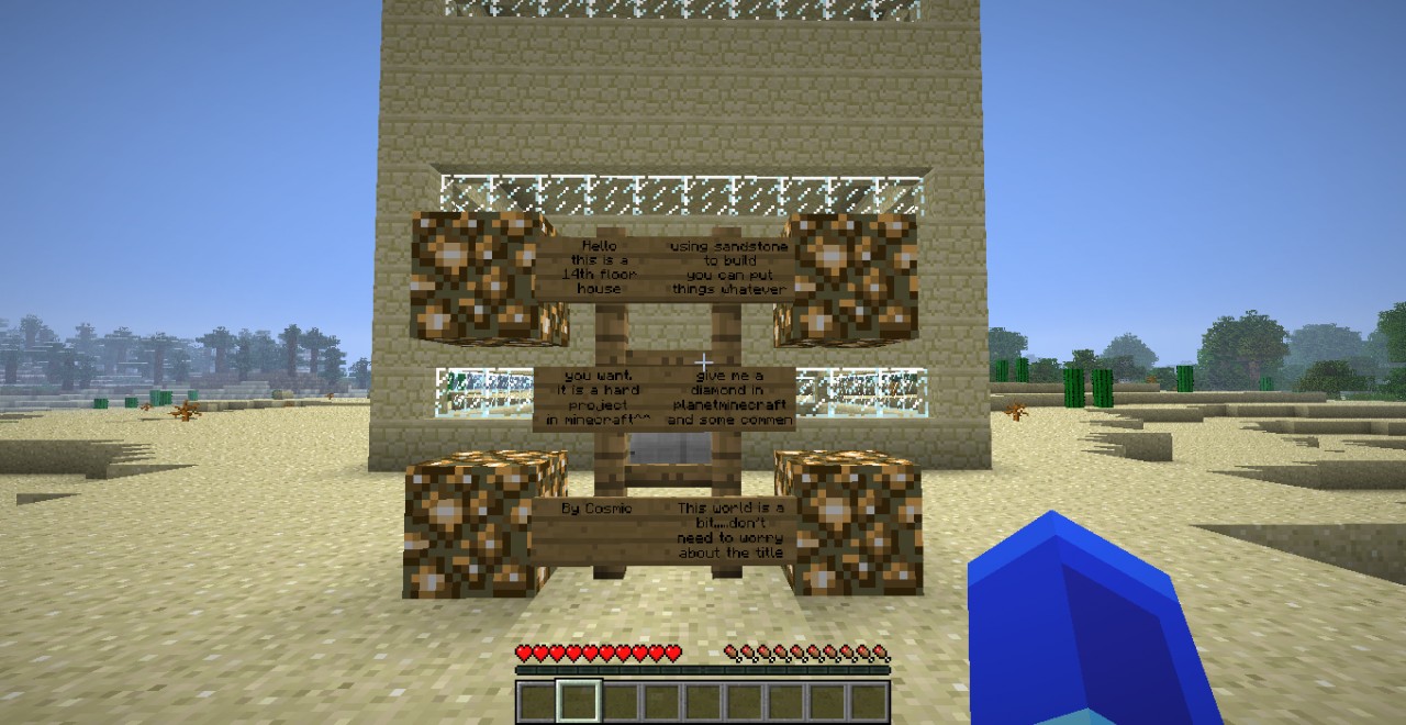 High sandstone building Minecraft Map